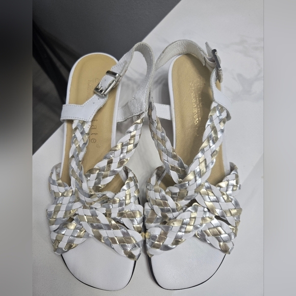 David Tate | Shoes | David Tate Gold Silver And White Elegant Leather ...
